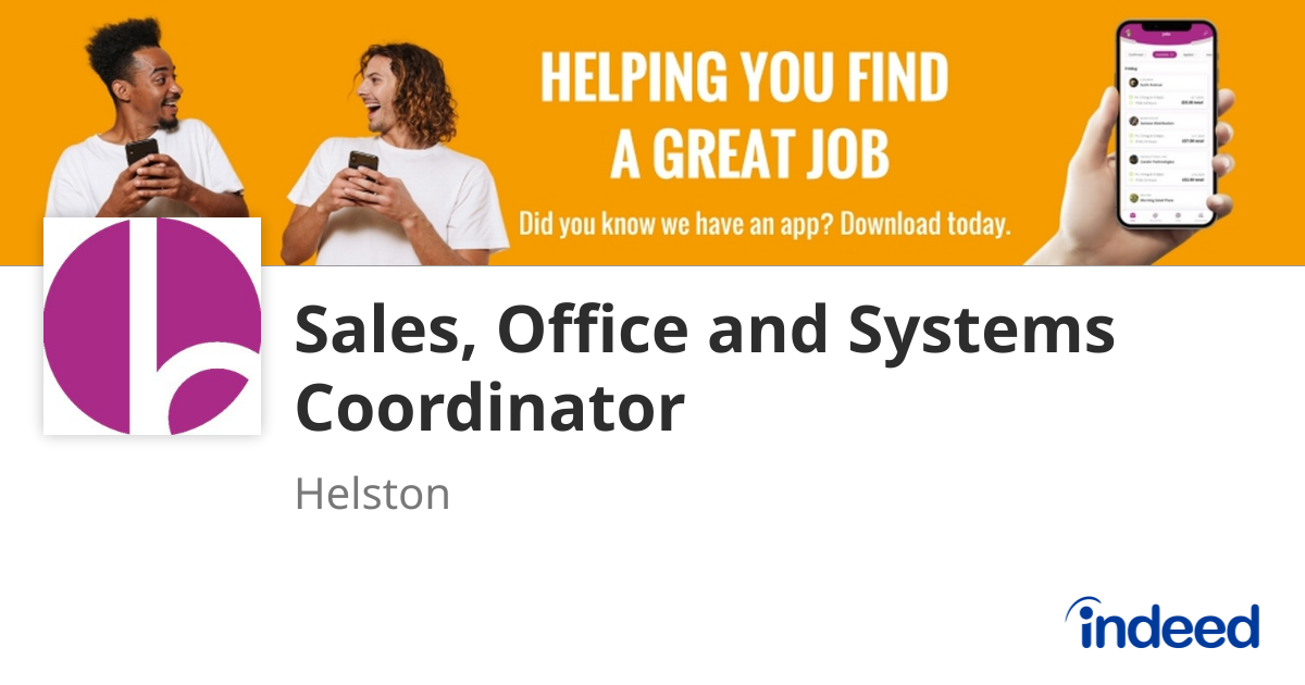 Sales, Office and Systems Coordinator - Helston TR12 6UD - Indeed.com