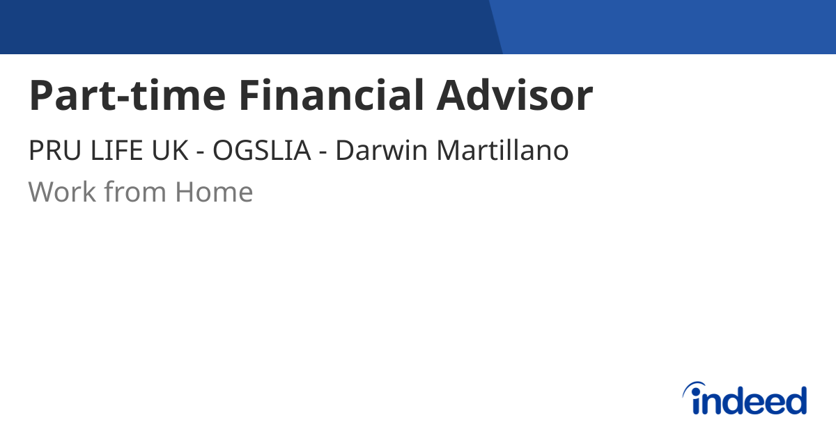 Part-time Financial Advisor - Work from Home - Indeed.com