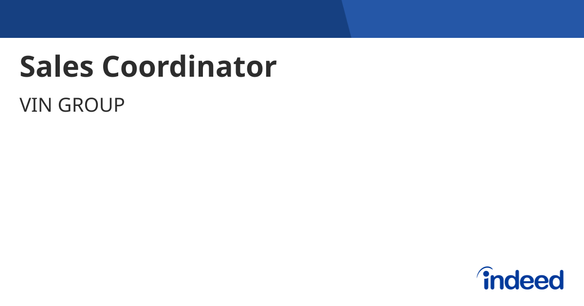 Sales Coordinator - Delhi - Indeed.com