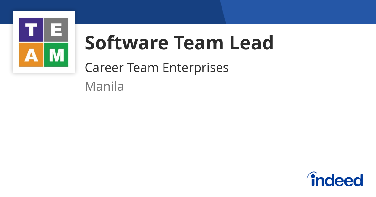 Software Team Lead - Manila - Indeed.com