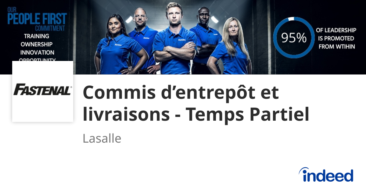 Commis d’entrepôt et livraisons - Temps Partiel - Lasalle, QC H8N 2W9 ...