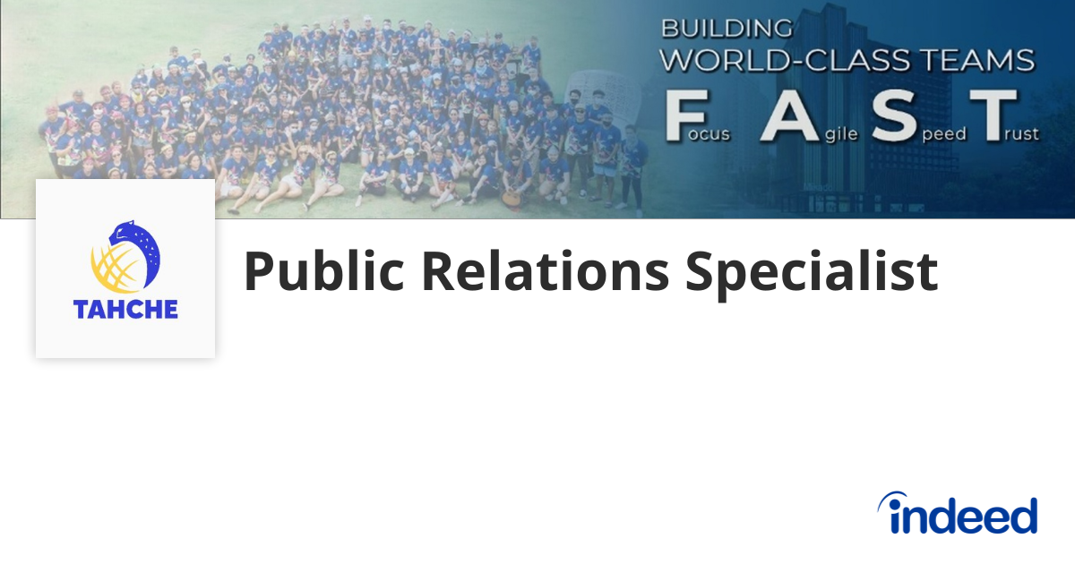 Public Relations Specialist - Philippines - Indeed.com