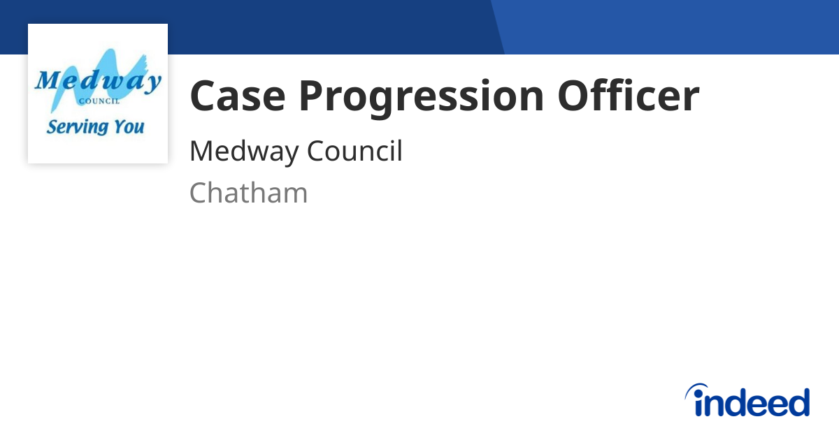 Case Progression Officer - Chatham ME4 4LL - Indeed.com