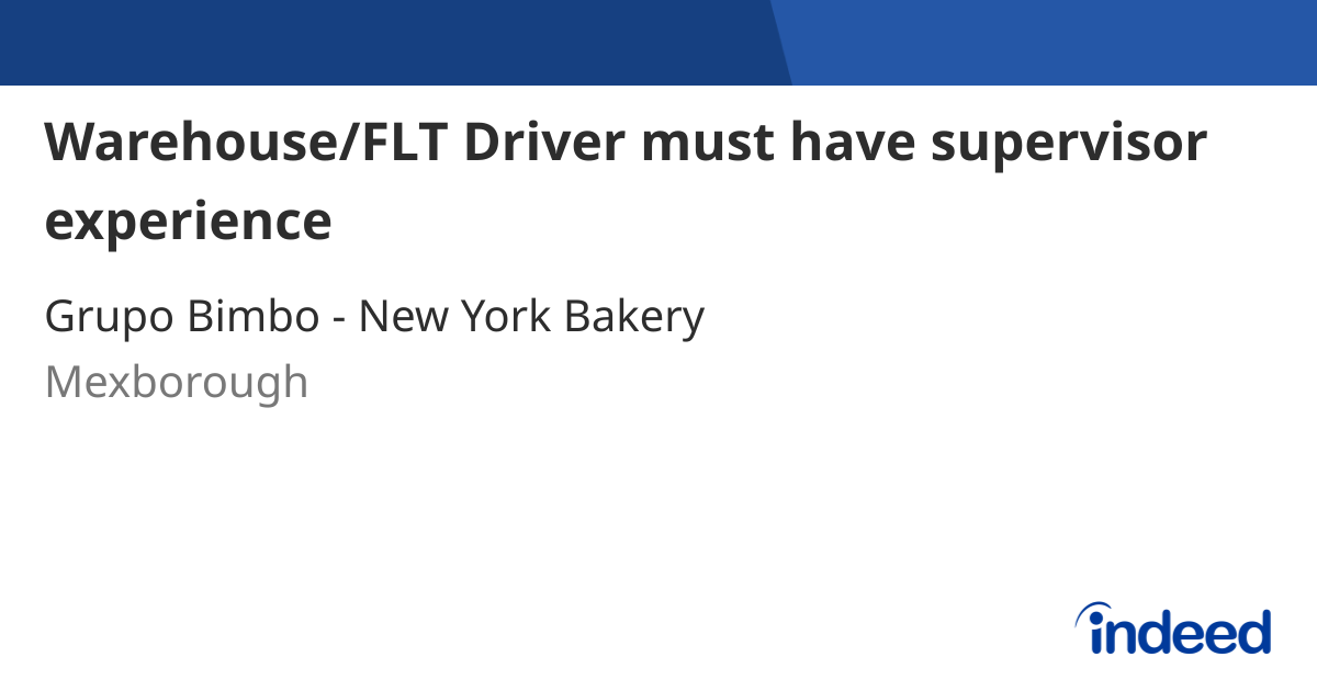 Warehouse/FLT Driver must have supervisor experience - Mexborough S64 ...