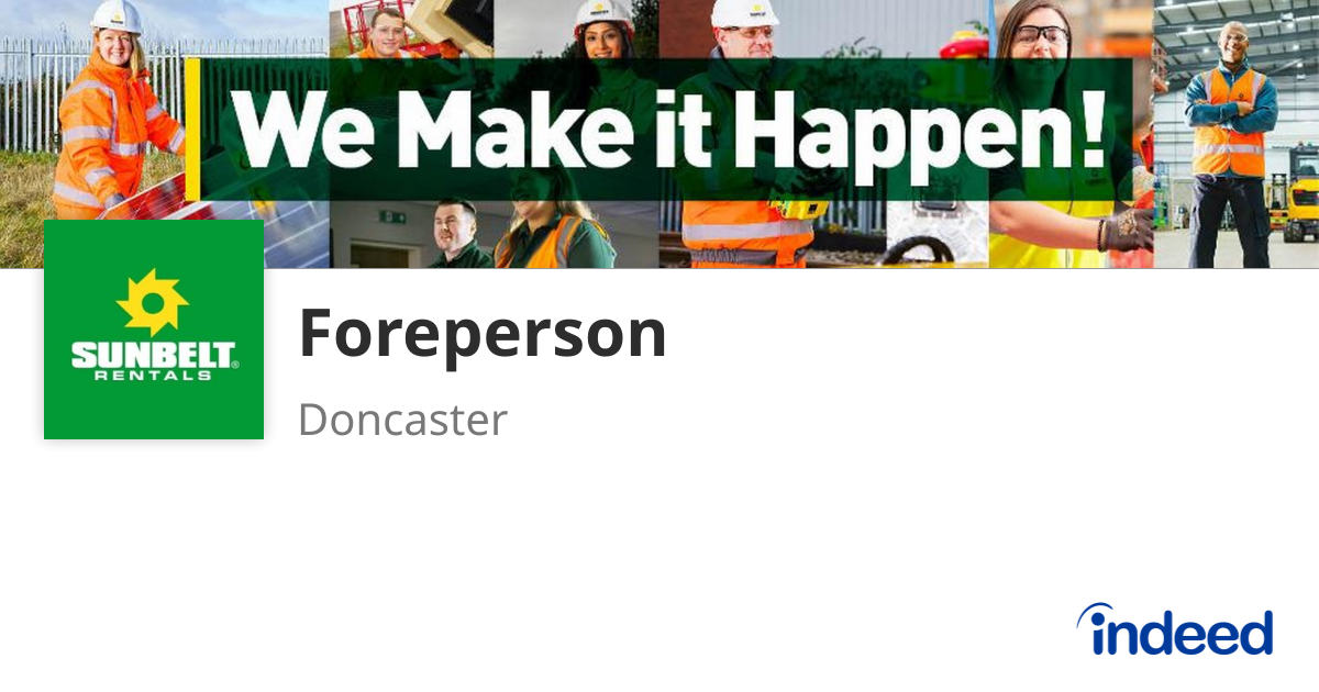 Foreperson - Doncaster DN2 4SE - Indeed.com