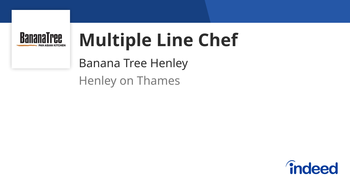 Multiple Line Chef - Henley on Thames RG9 2AR - Indeed.com
