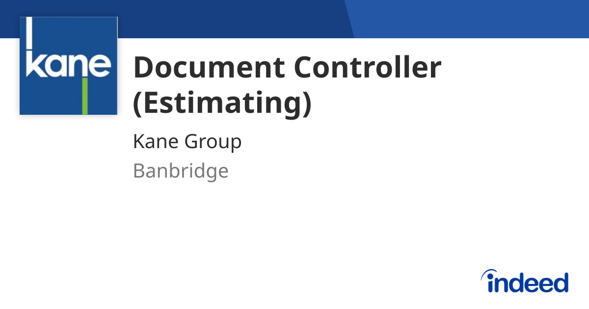 Document Controller (Estimating) - Banbridge BT32 3QD - Indeed.com