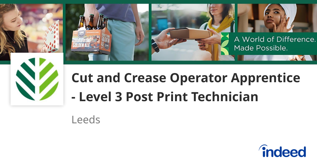 Cut and Crease Operator Apprentice - Level 3 Post Print Technician ...