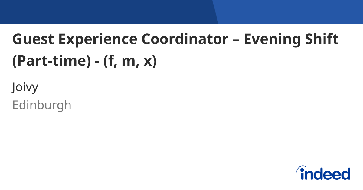 Guest Experience Coordinator – Evening Shift (Part-time) - (f, m, x ...