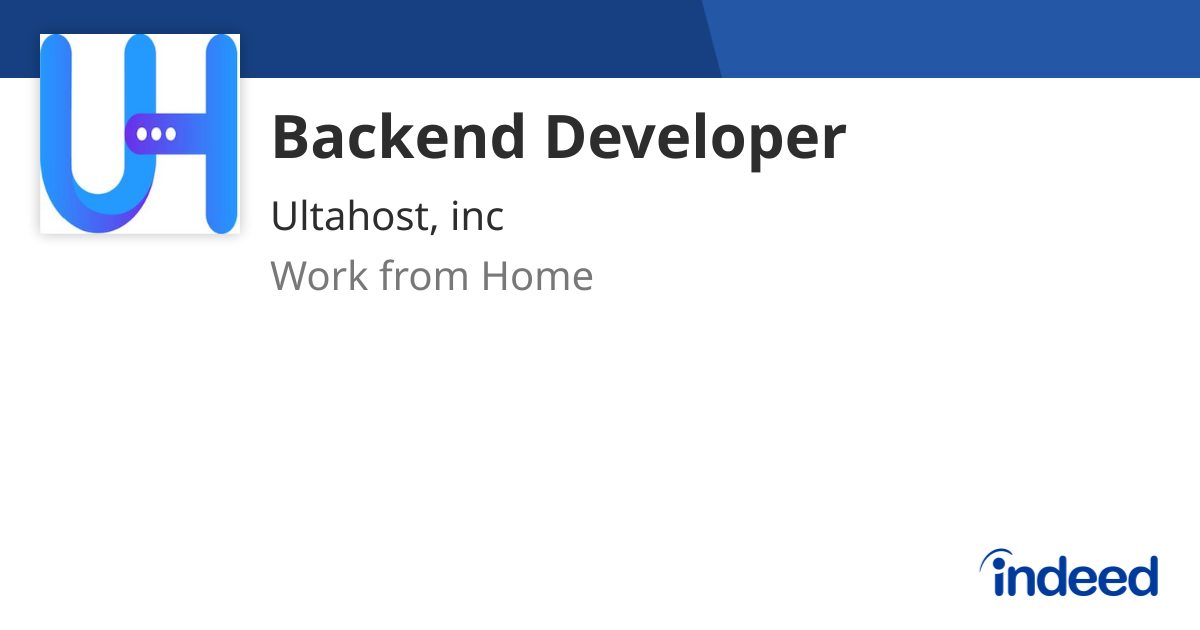 Backend Developer - Work from Home - Indeed.com