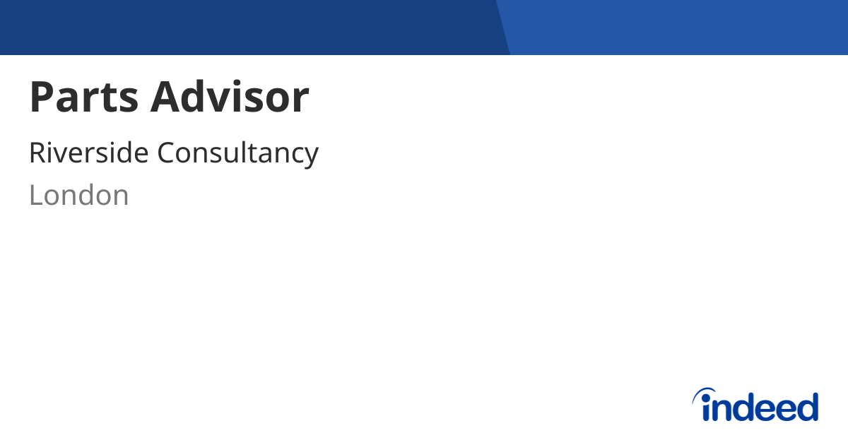 Parts Advisor - London TW14 8NW - Indeed.com