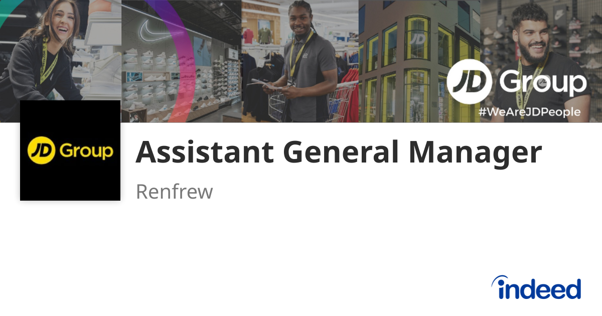 Assistant General Manager - Renfrew PA4 9EN - Indeed.com