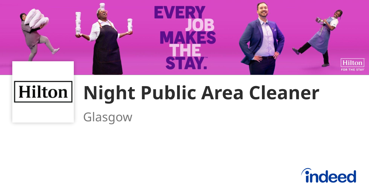 Night Public Area Cleaner - Glasgow G3 8HT - Indeed.com