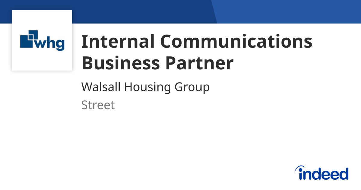 Internal Communications Business Partner - Street - Indeed.com