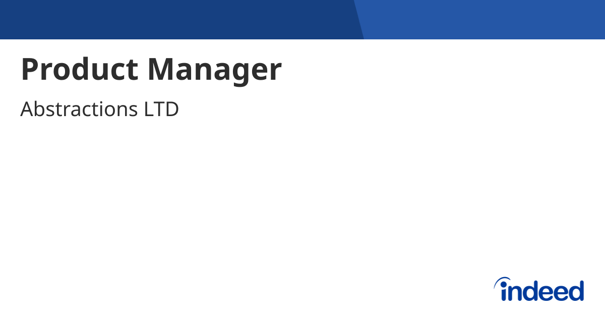 Product Manager - Surrey - Indeed.com