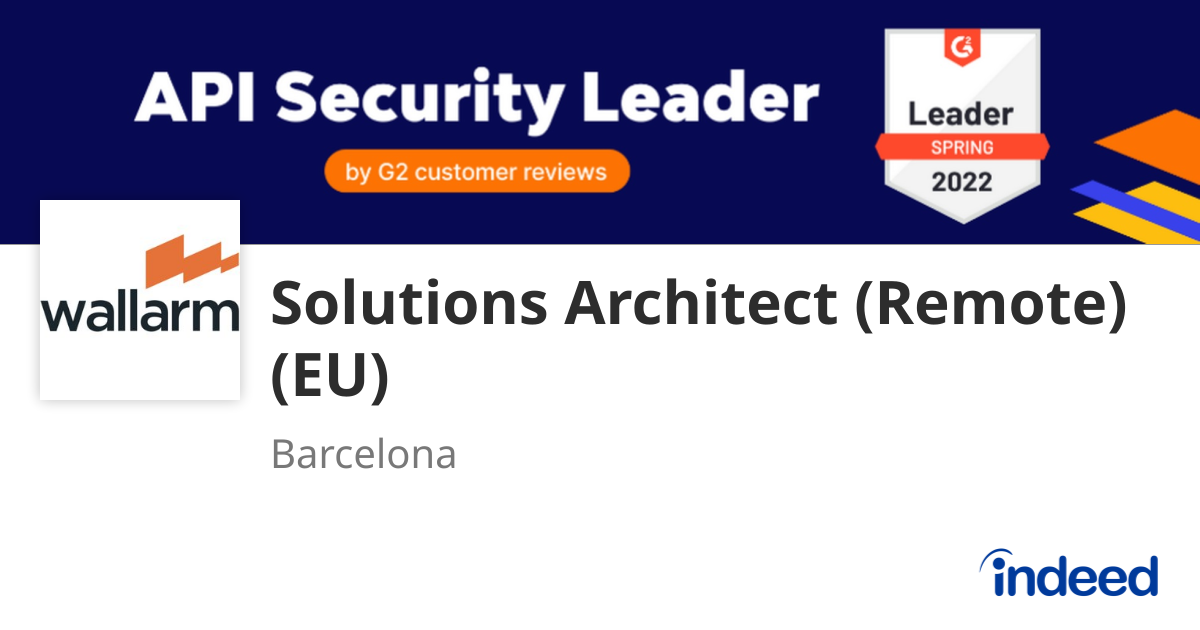 Solutions Architect (Remote) (EU) - Barcelona, Barcelona provincia ...