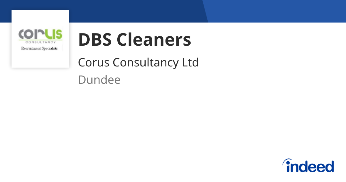 DBS Cleaners - Dundee - Indeed.com