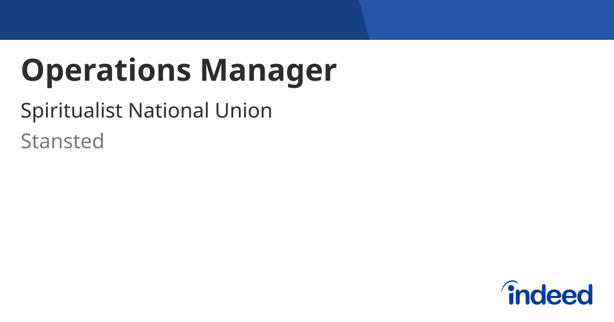 Operations Manager - Stansted CM24 8UD - Indeed.com