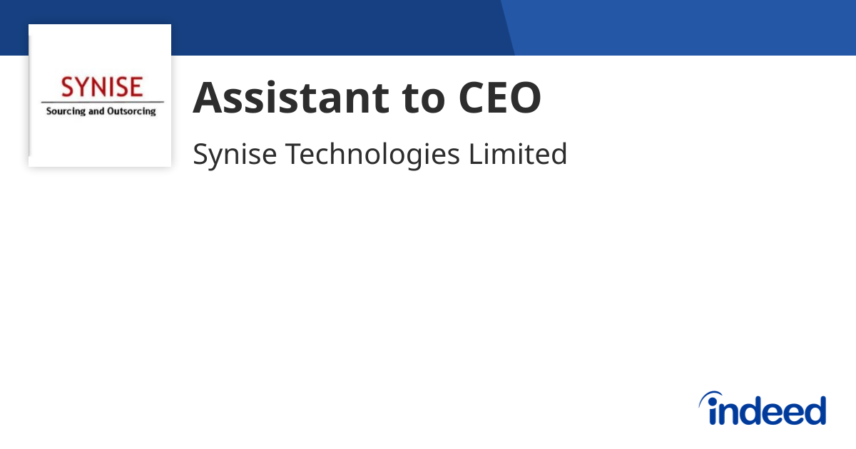 Assistant to CEO - Mundhwa, Pune, Maharashtra - Indeed.com