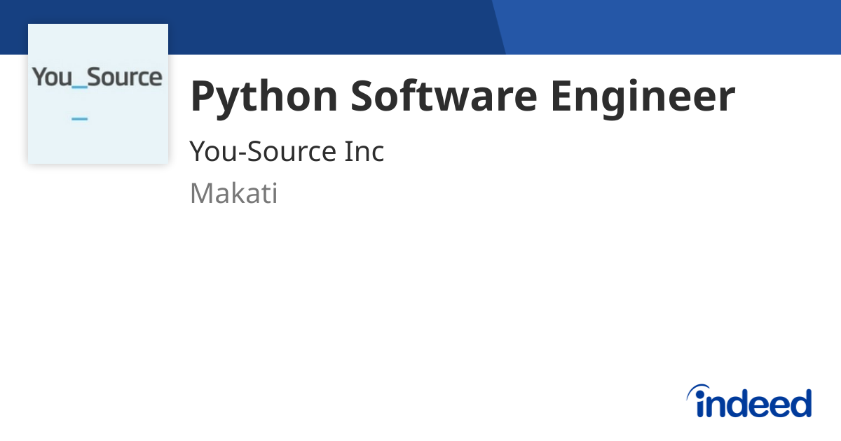 Python Software Engineer - Makati - Indeed.com