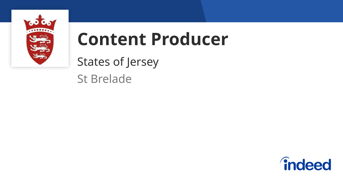 Content Producer - St Brelade JE3 - Indeed.com