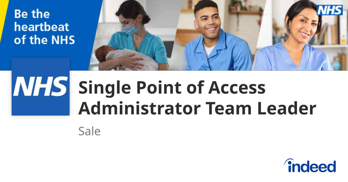 Single Point of Access Administrator Team Leader - Sale M33 4PS ...