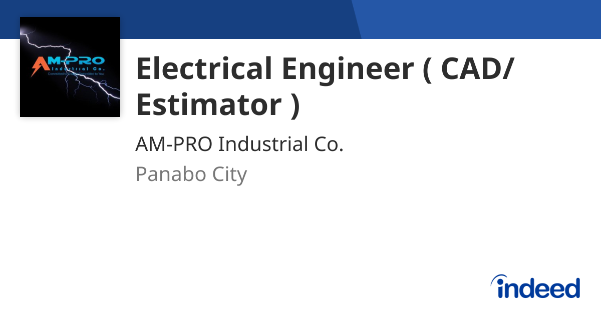 Electrical Engineer ( CAD/ Estimator ) - Panabo City 8105 P11 - Indeed.com