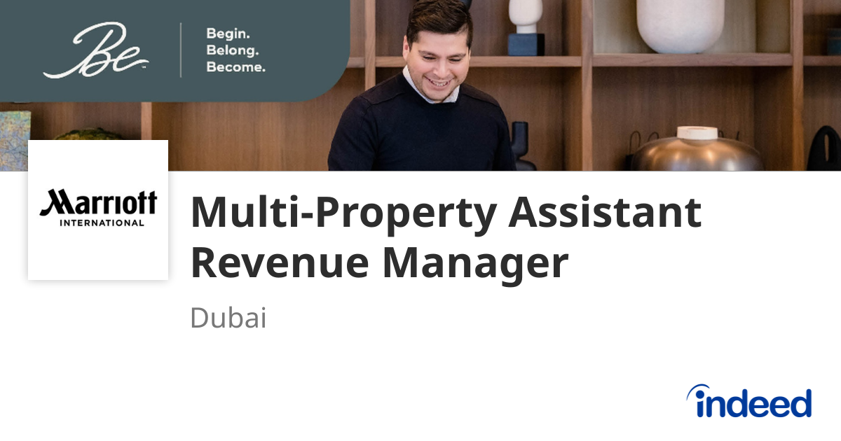 Multi-Property Assistant Revenue Manager - Dubai - Indeed.com