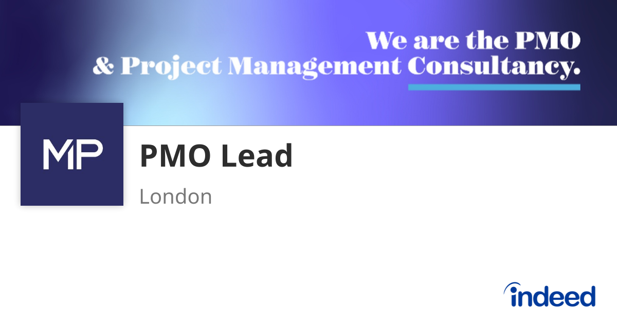 PMO Lead - London EC3N 2HT - Indeed.com