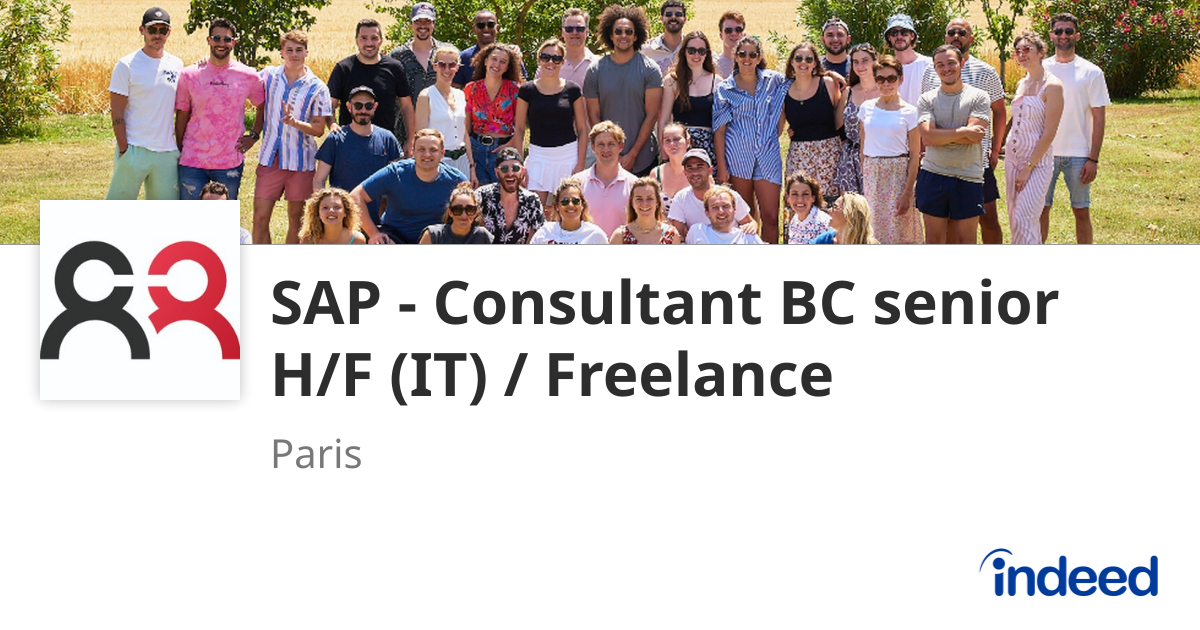 SAP - Consultant BC senior H/F (IT) / Freelance - Paris (75) - Indeed.com