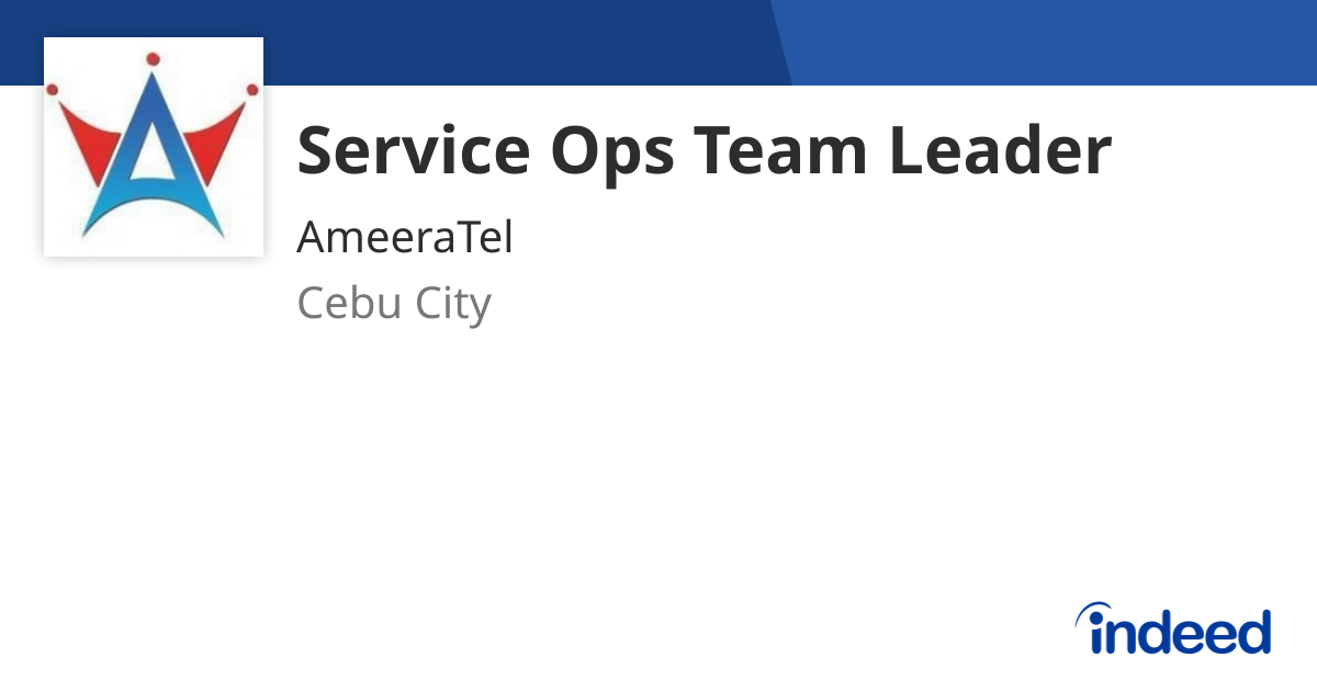 Service Ops Team Leader - Cebu City 6000 P07 - Indeed.com