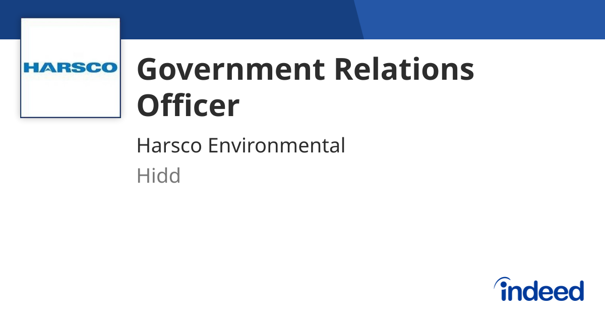 Government Relations Officer - Hidd - Indeed.com