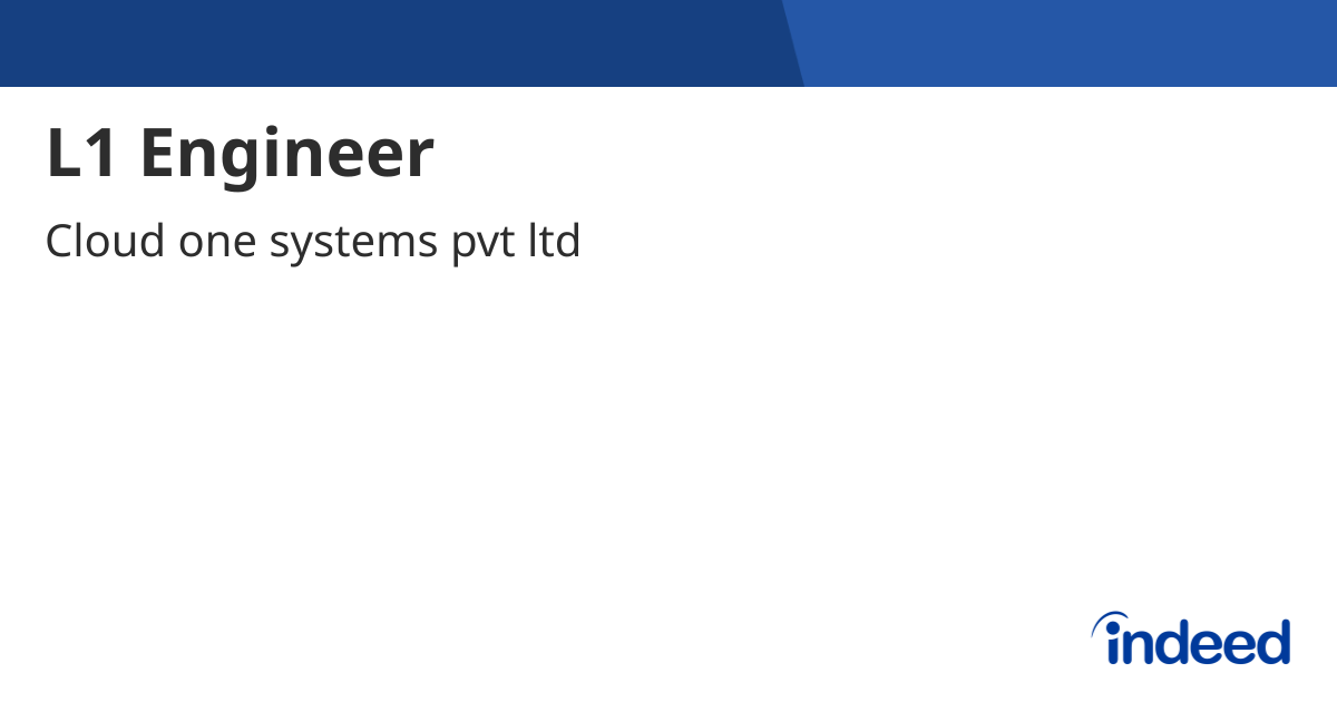 L1 Engineer - Delhi, Delhi - Indeed.com