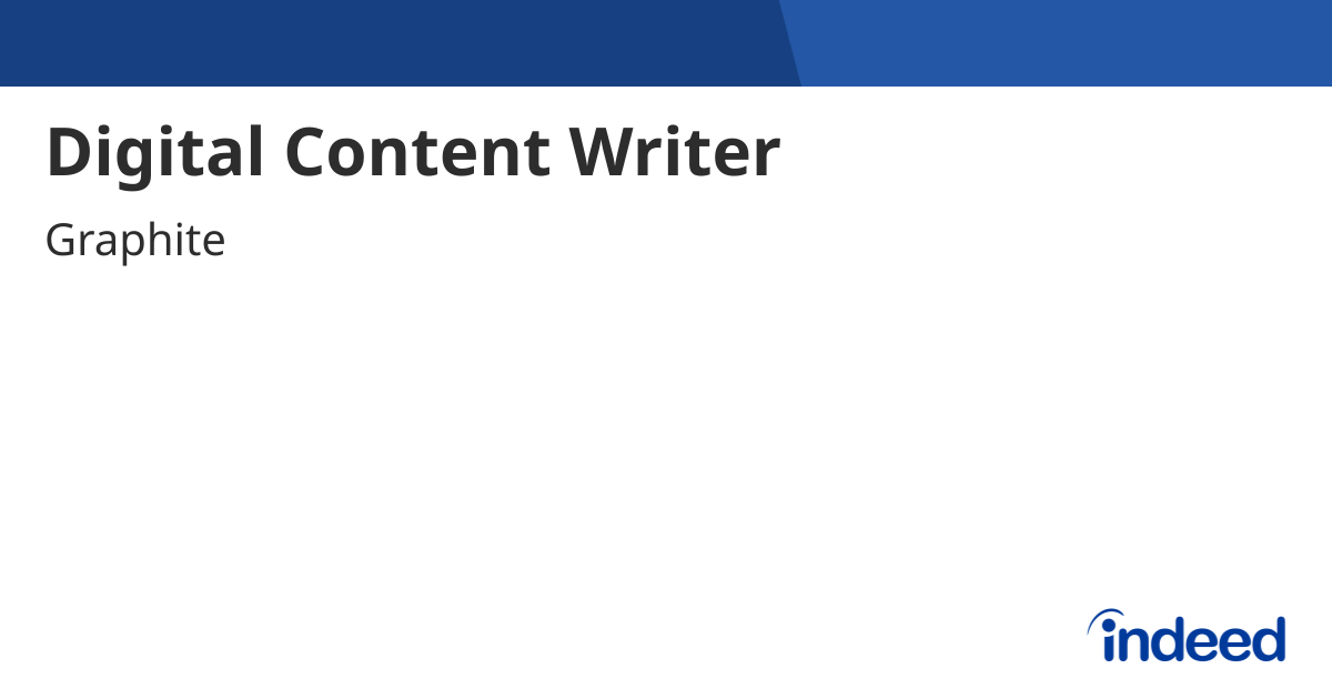 Digital Content Writer - Canada - Indeed.com