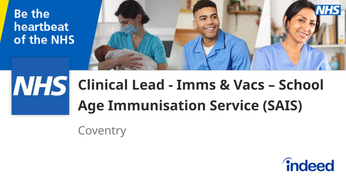 Clinical Lead - Imms & Vacs – School Age Immunisation Service (SAIS ...