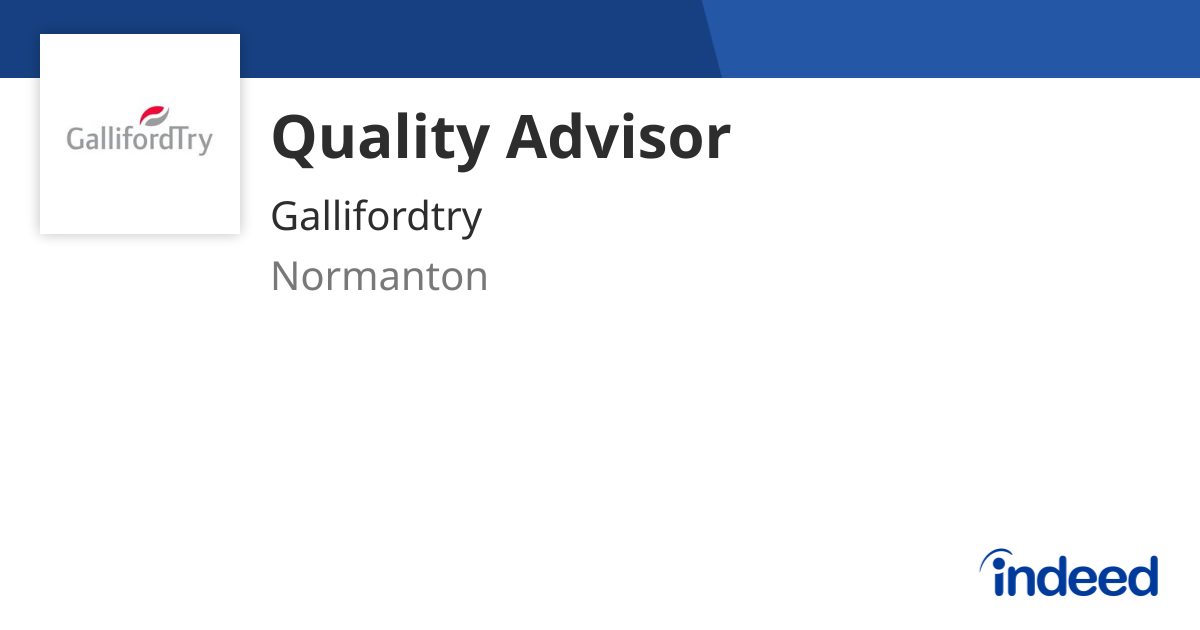 Quality Advisor - Normanton - Indeed.com