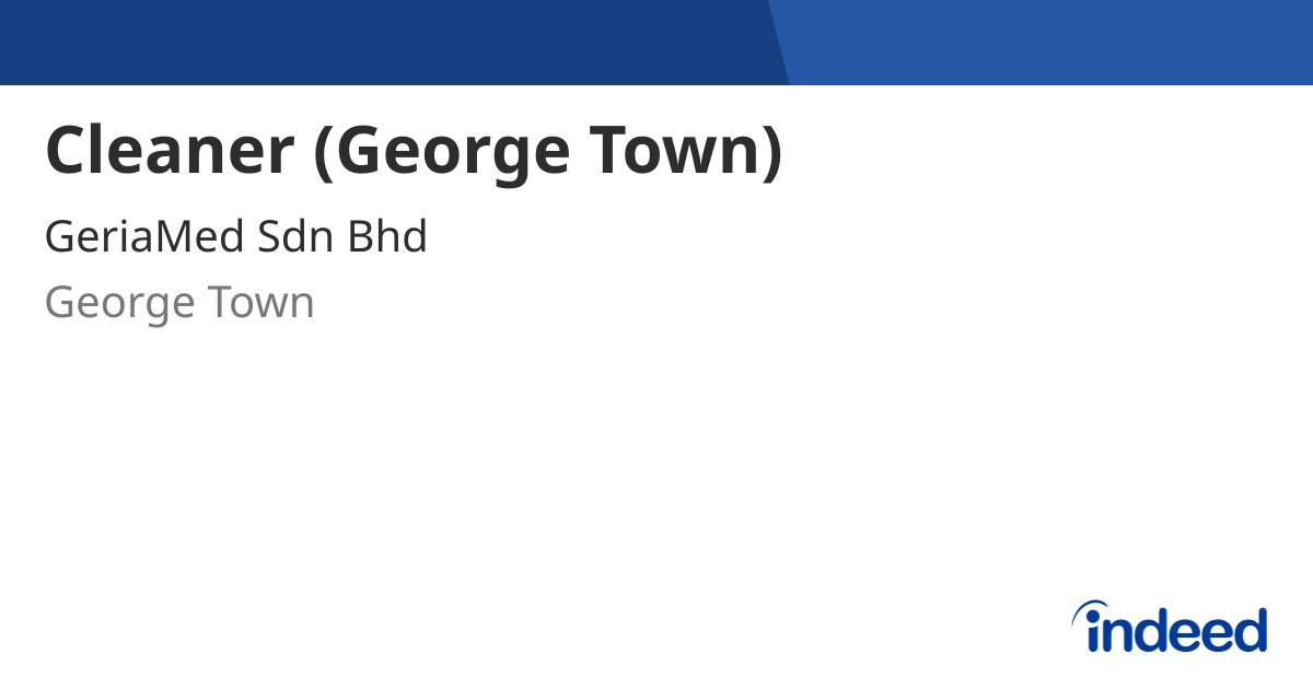 Cleaner (George Town) - George Town - Indeed.com