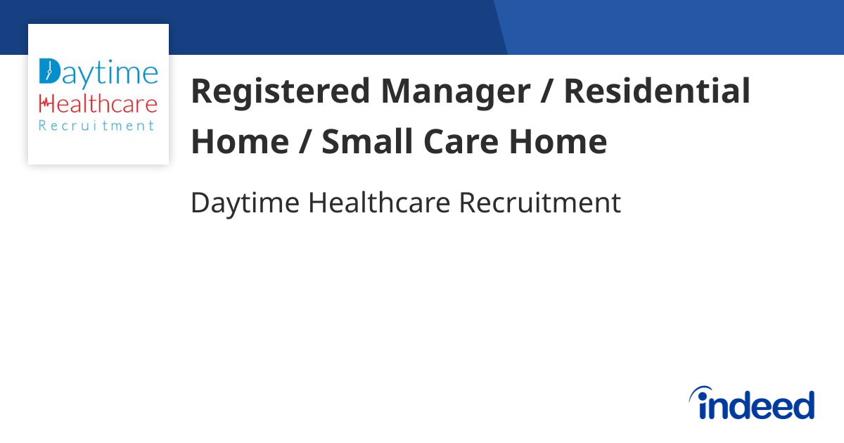Registered Manager / Residential Home / Small Care Home - Dorset ...
