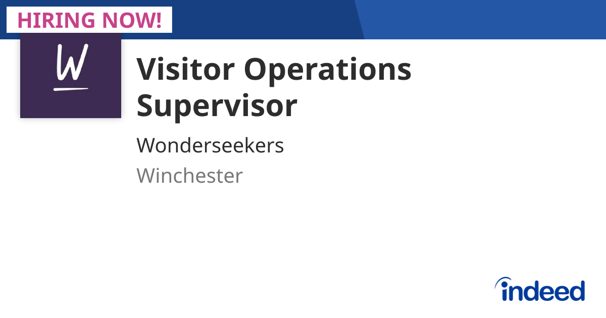Visitor Operations Supervisor - Winchester SO21 1HZ - Indeed.com