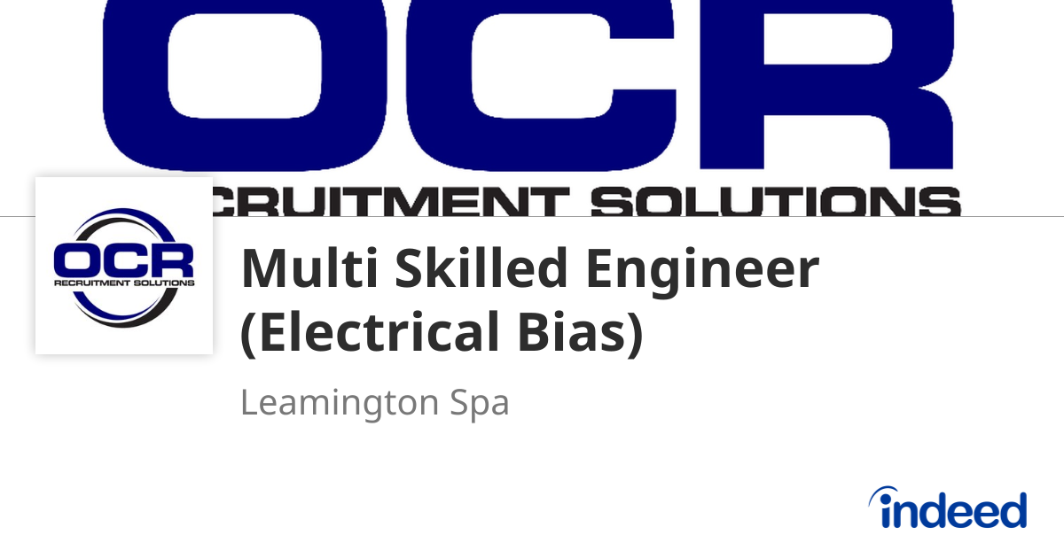 Multi Skilled Engineer (Electrical Bias) - Leamington Spa - Indeed.com