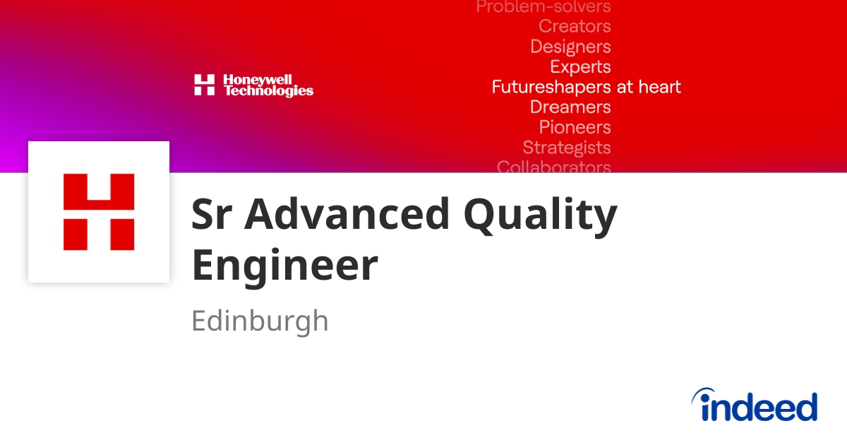 Sr Advanced Quality Engineer - Edinburgh - Indeed.com