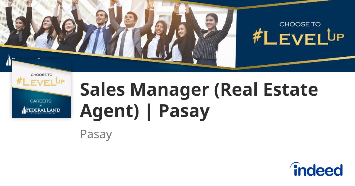 Sales Manager (Real Estate Agent) | Pasay - Pasay - Indeed.com