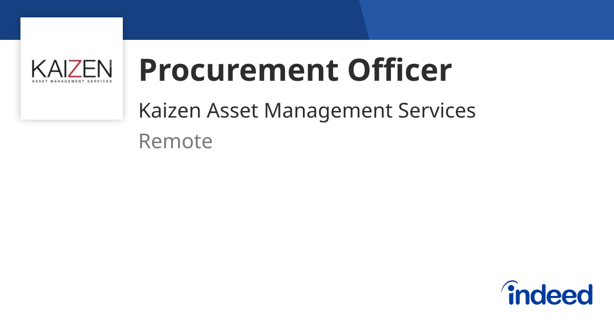 Procurement Officer - Remote - Indeed.com