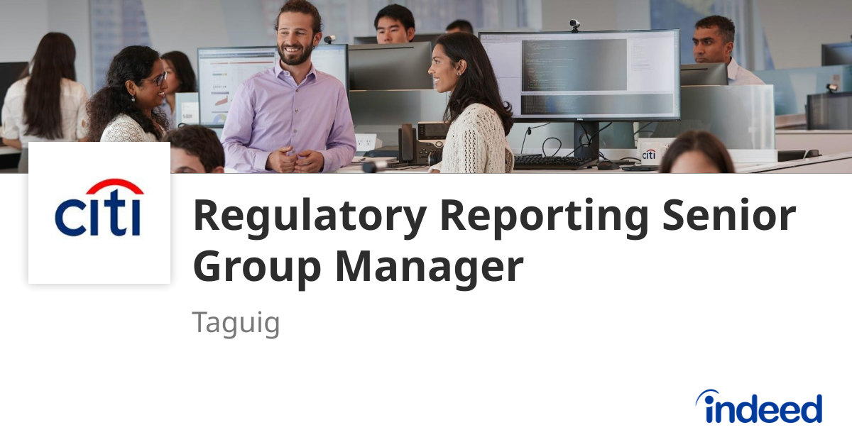 Regulatory Reporting Senior Group Manager - Taguig - Indeed.com