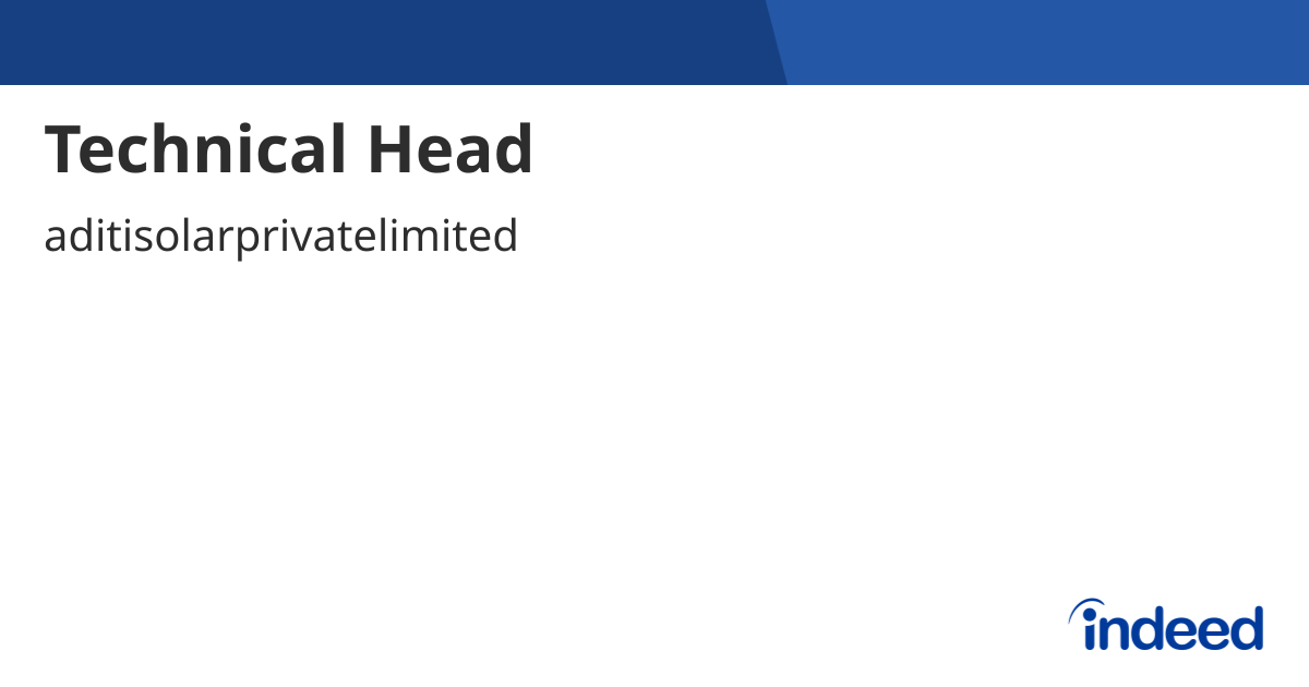Technical Head - Hyderabad, Telangana - Indeed.com