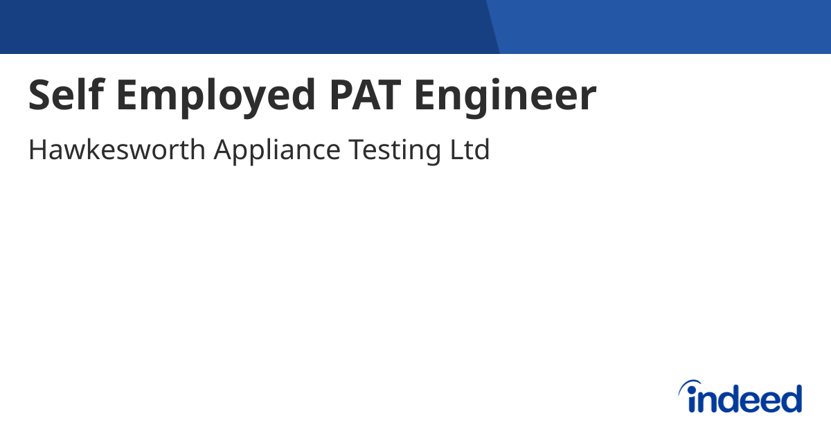 Self Employed PAT Engineer - England - Indeed.com