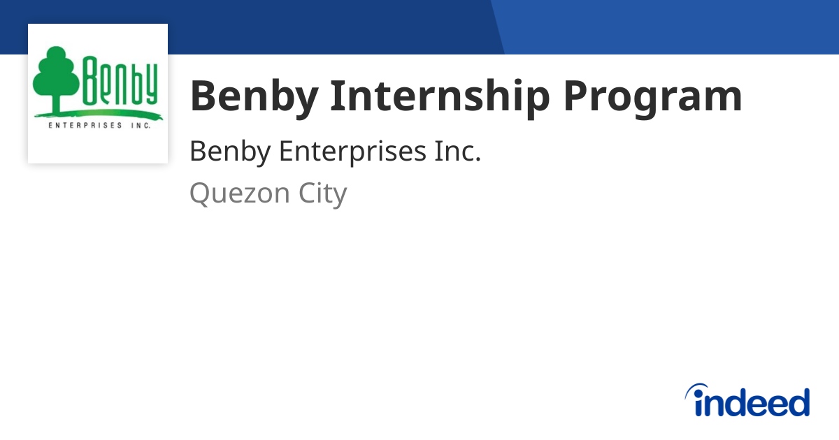 Benby Internship Program - Quezon City - Indeed.com