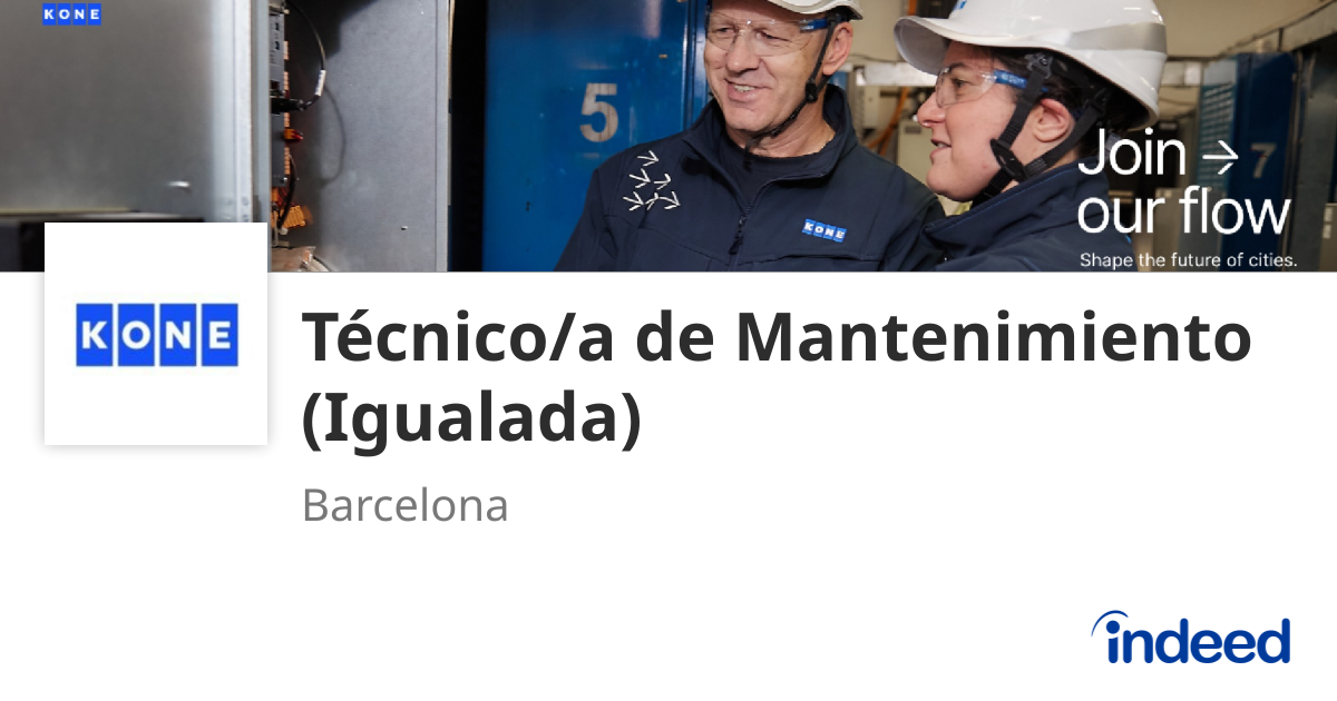 Técnico/a de Mantenimiento (Igualada) - Barcelona, Barcelona provincia ...