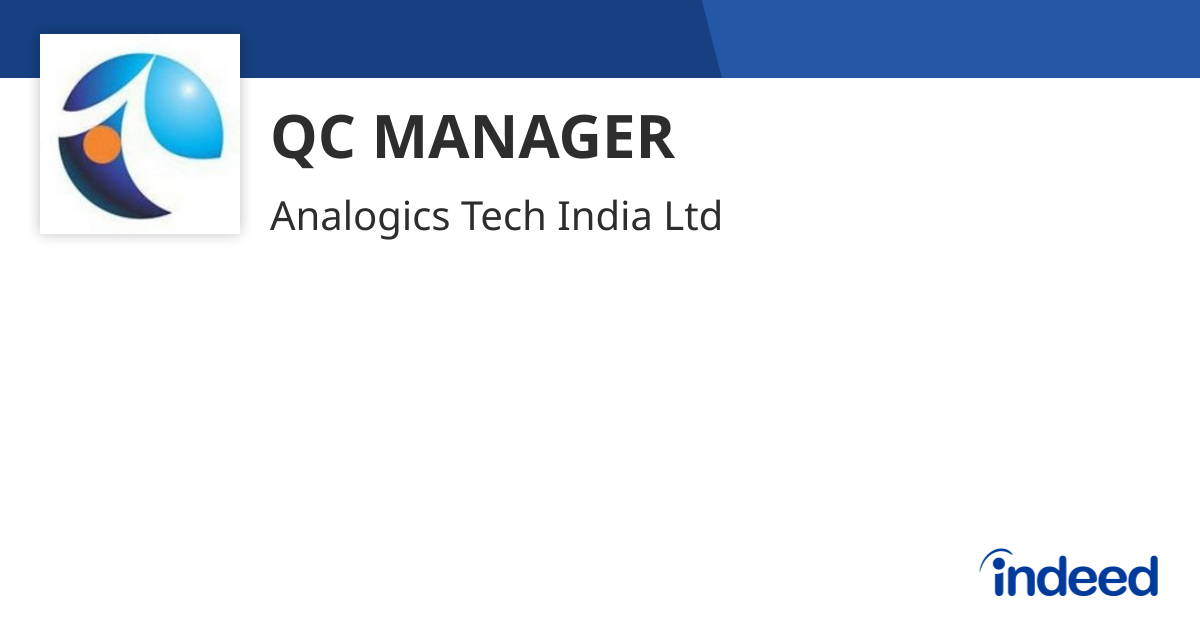 QC MANAGER - Nacharam, Hyderabad, Telangana - Indeed.com