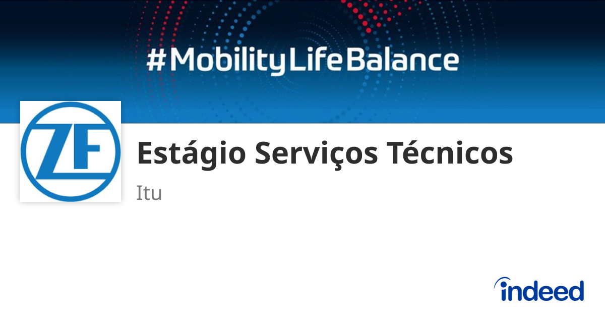 Estágio Serviços Técnicos - Itu, SP - Indeed.com